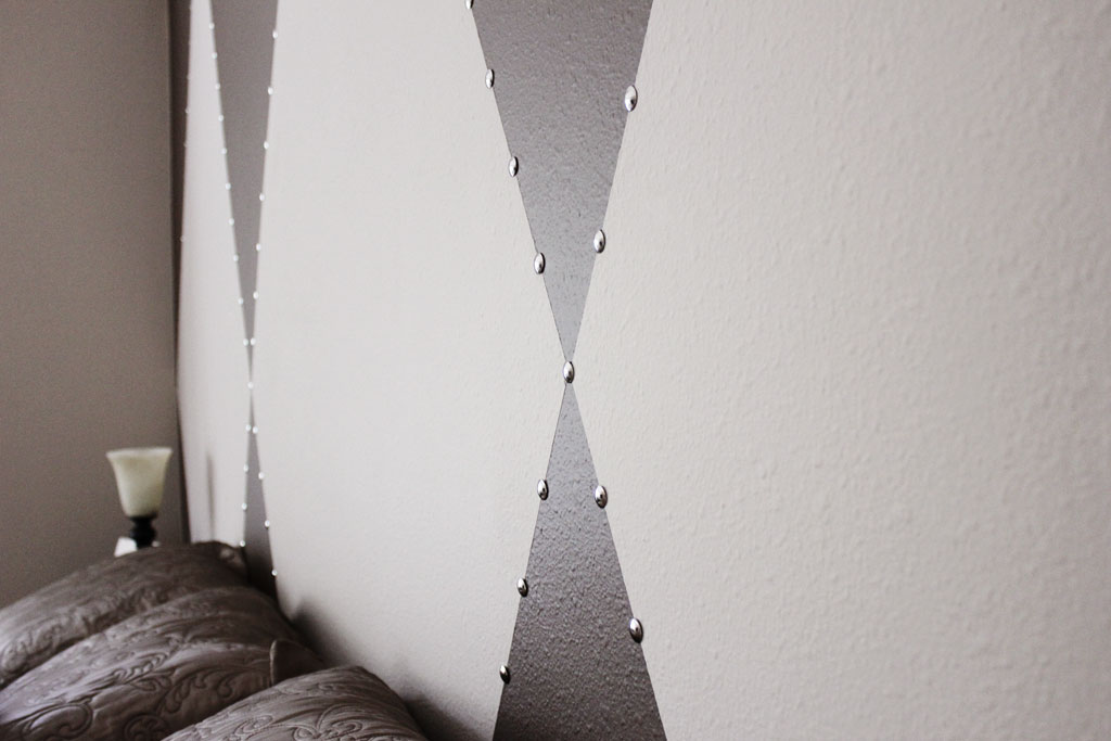 DIY…Diamond Pattern Wall With Thumbtack Border | Pride in Photos